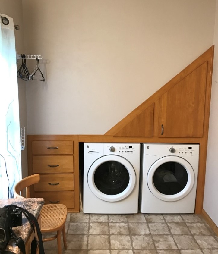 Custom Laundry Room Built-In Cabinetry | MTE Menominee Tribal ...